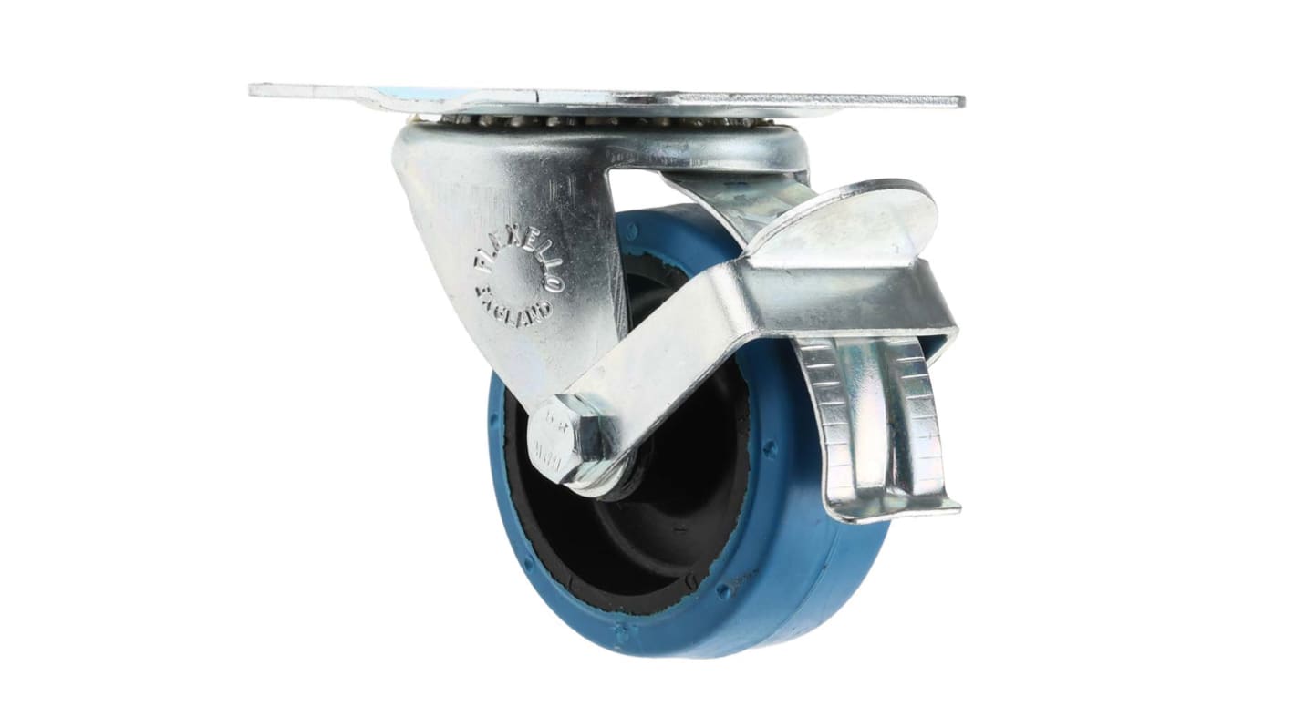 RS PRO Braked Swivel Castor Wheel, 90kg Capacity, 75mm Wheel | RS