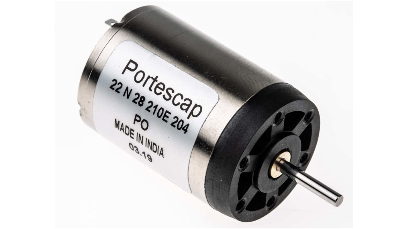 22N28-210E.204 | Portescap Brushed DC Motor, 3.8 W, 12 V dc, 7.3 mNm ...