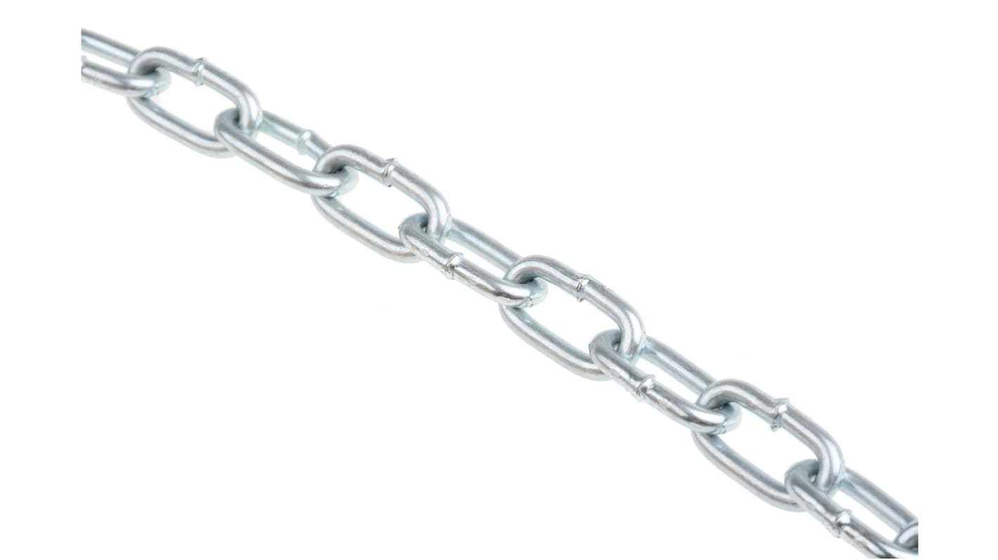 RS PRO Zinc Plated Steel Chain, 10m Length, 37 kg Lifting Load | RS