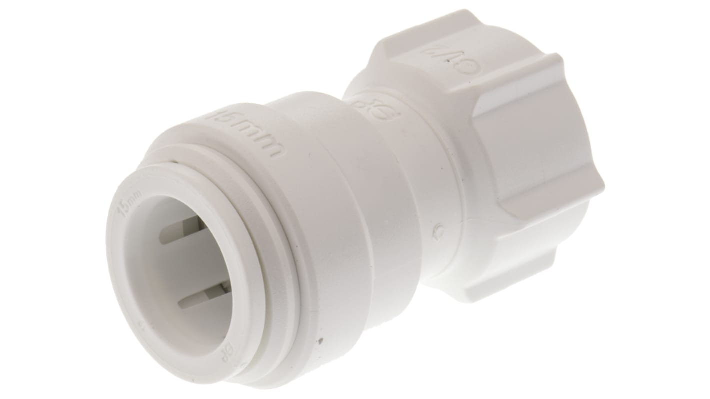 PSE3201W | JG Speedfit Straight Tap Adapter PVC Pipe Fitting, 15mm | RS