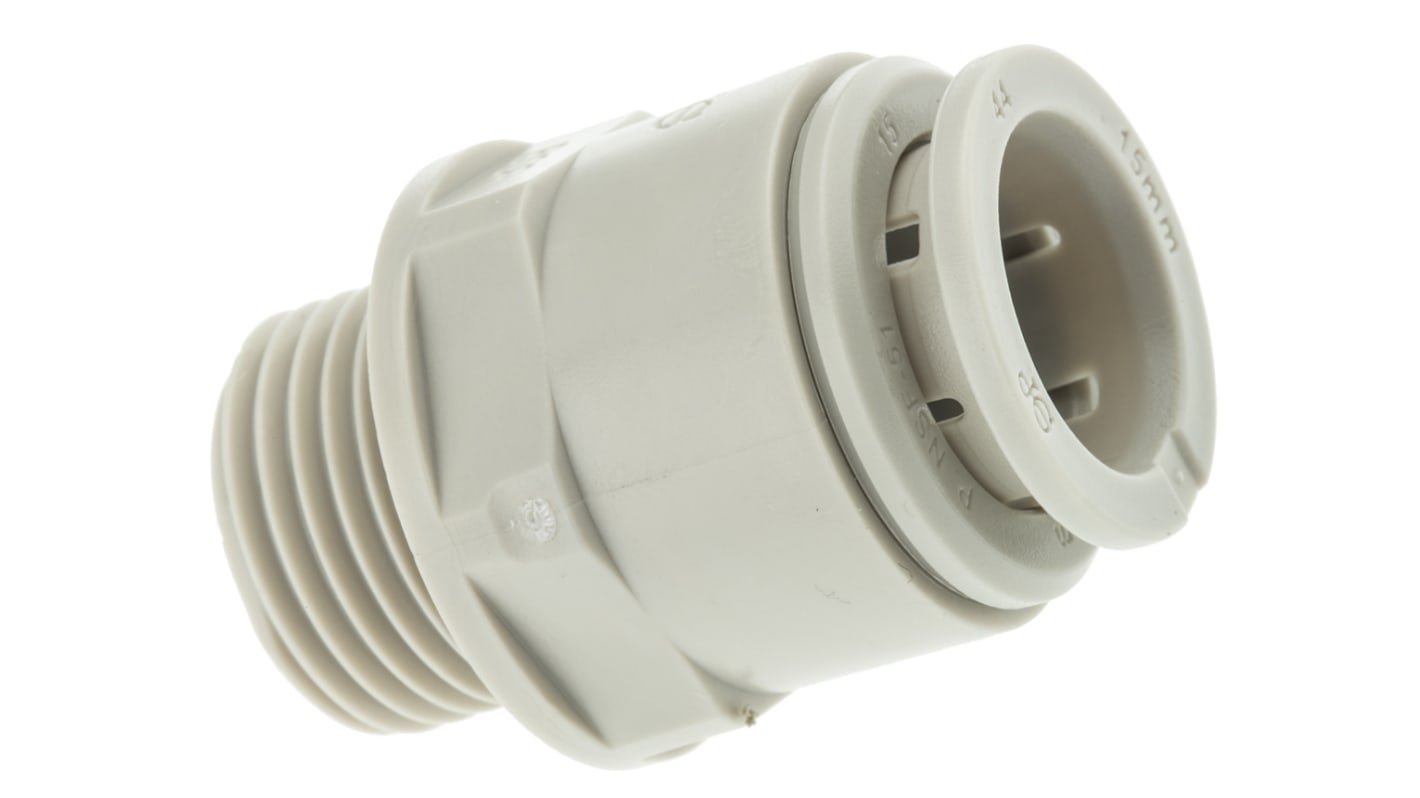 CM011514S | JG Speedfit Straight Adapter PVC Pipe Fitting, 15mm | RS