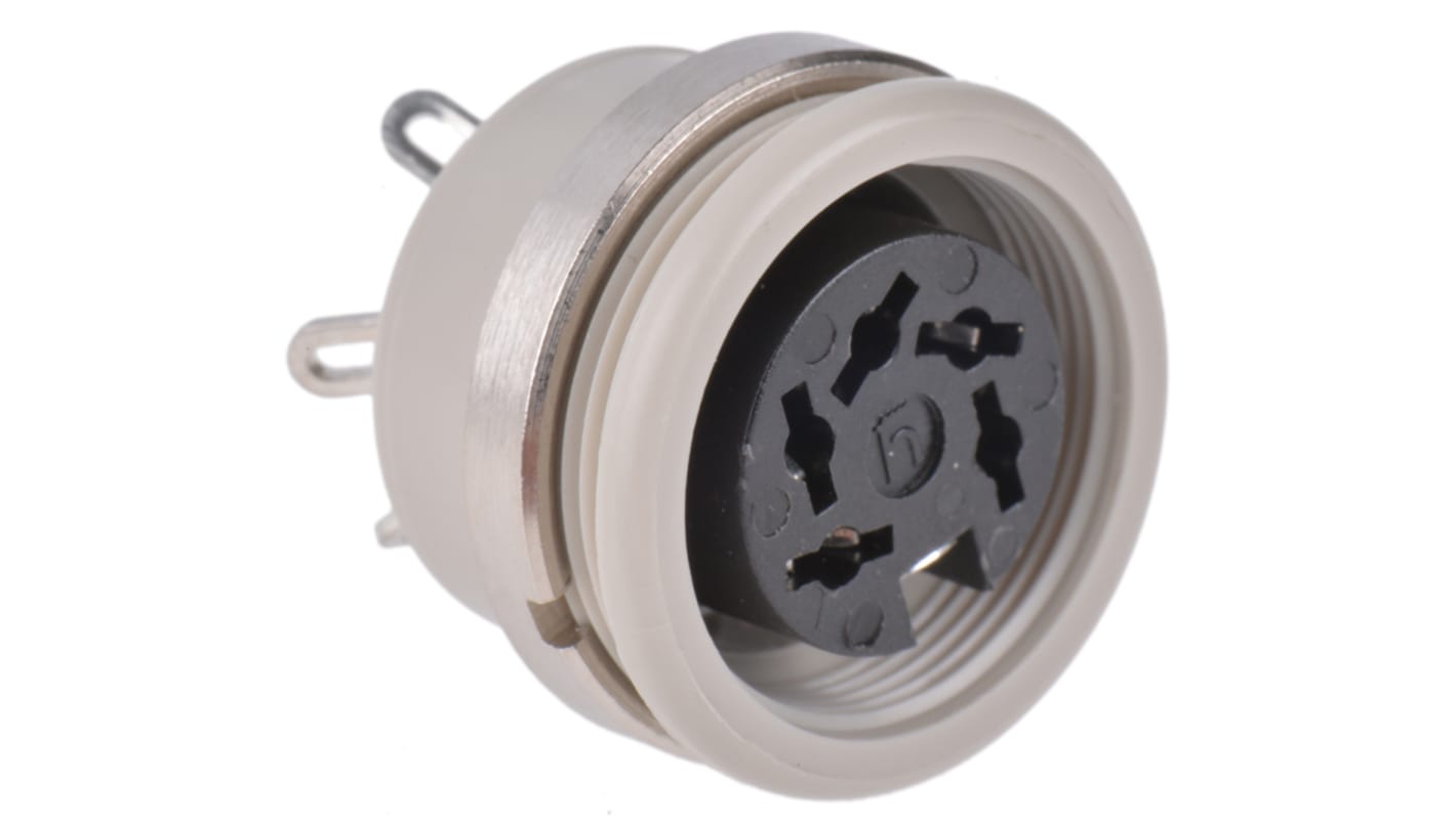 930952517 MAB 5100 | Hirschmann, MAB 5 Pole Din Socket, 4A, 34 V ac/dc ...