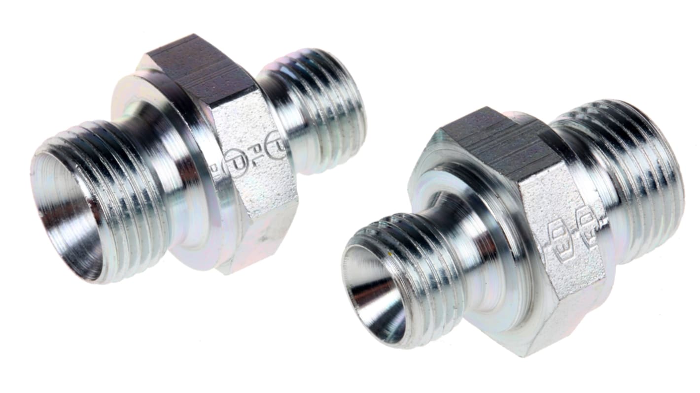 Parker Hydraulic Straight Threaded Adaptor G 1/4 Male to G 3/8 Male, 6 ...