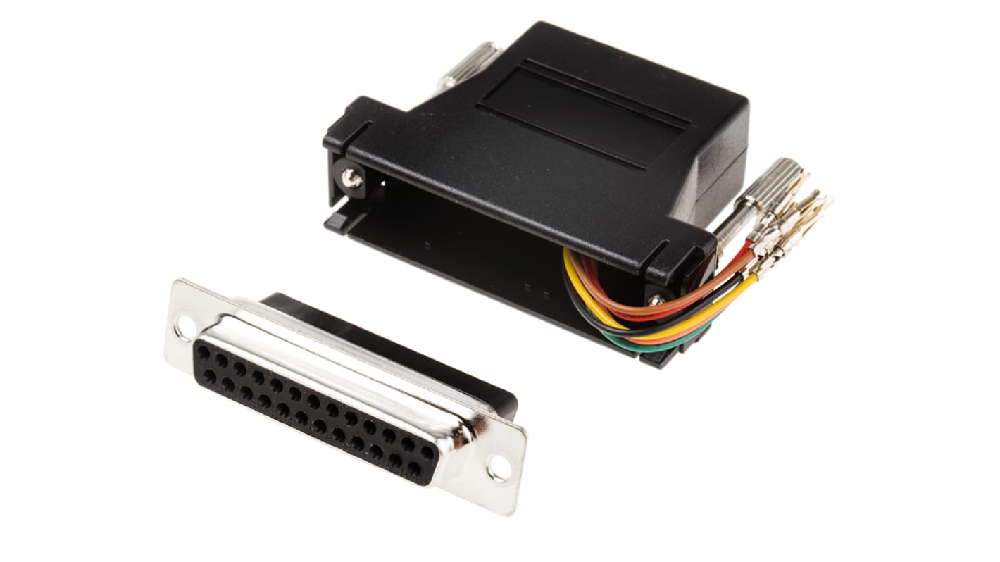 RS PRO D Sub Adapter Female 25 Way D-Sub to Female RJ11 | RS