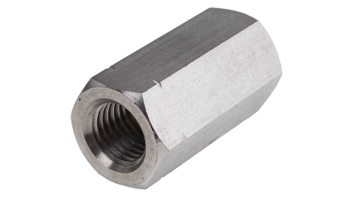 60mm Plain Stainless Steel Coupling Nut, M20, A2 304 | RS