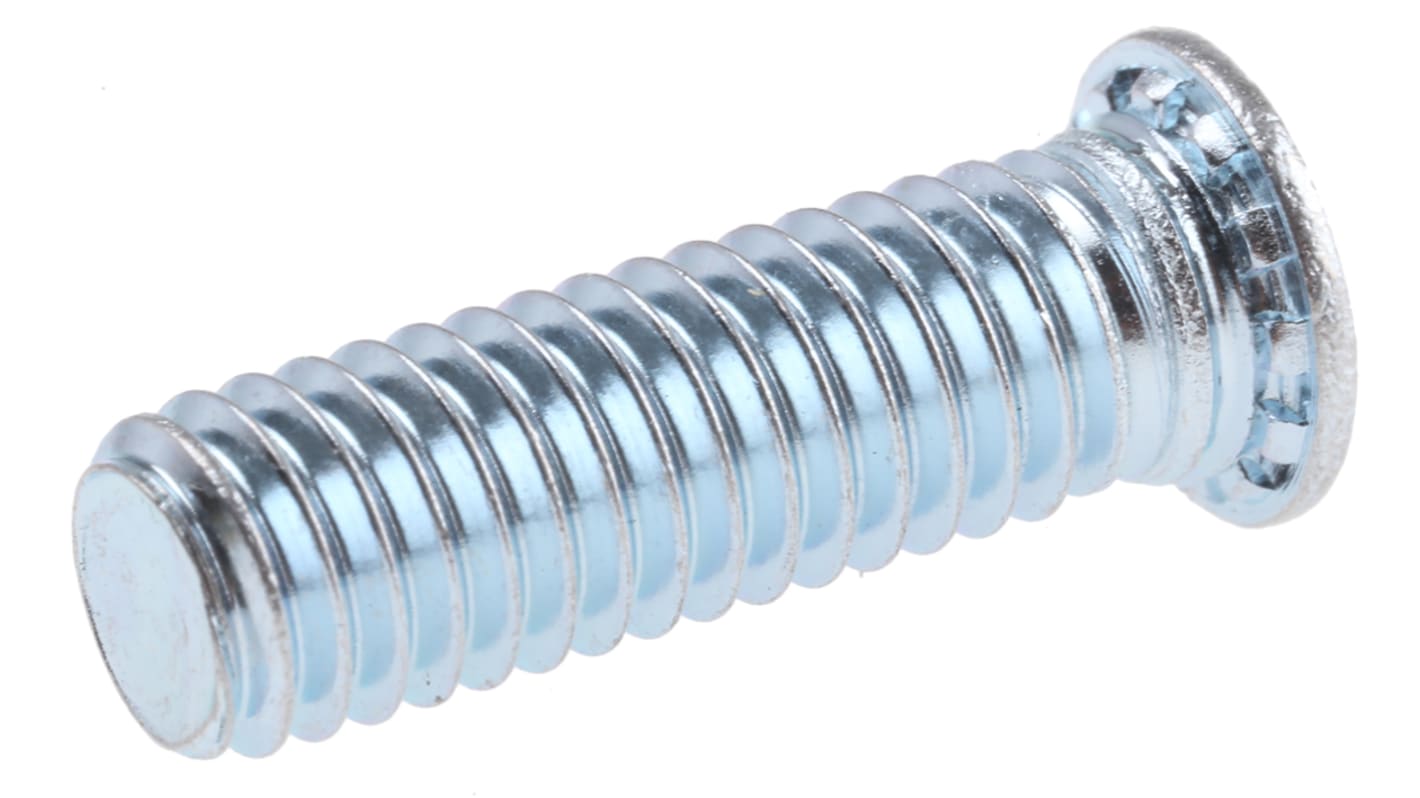 Goujon autosertissable M6 x L. 20mm RS PRO, dia. 8mm Acier Galvanisé et ...