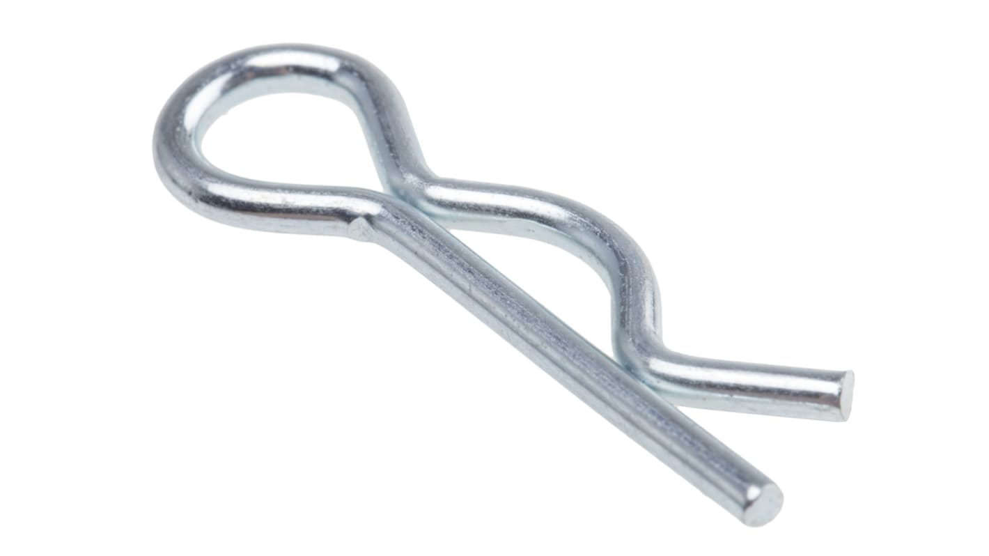 RS PRO Bright Zinc Plated Steel Retaining Clip, 8mm Diameter | RS