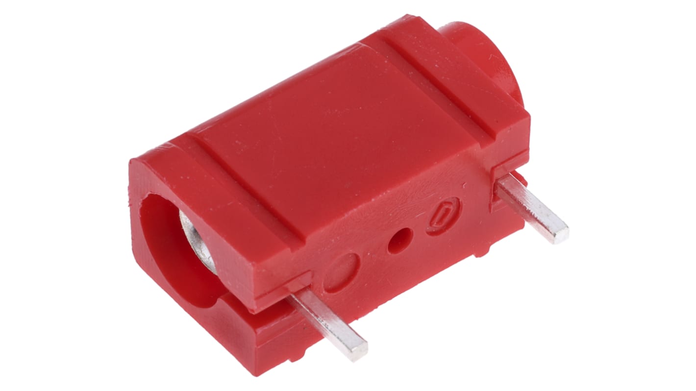 RS PRO Red Female Test Socket, 4 mm Connector, 10A, 50V, Silver Plating ...