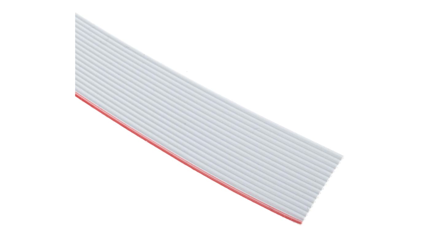 3365-16 100FT | 3M 3365 Series Flat Ribbon Cable, 16-Way, 1.27mm Pitch, 30m Length | RS