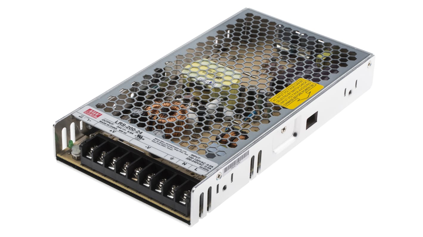 MEAN WELL Switching Power Supply, LRS-200-24RS, 24V dc, 8.8A, 211W, 1 ...