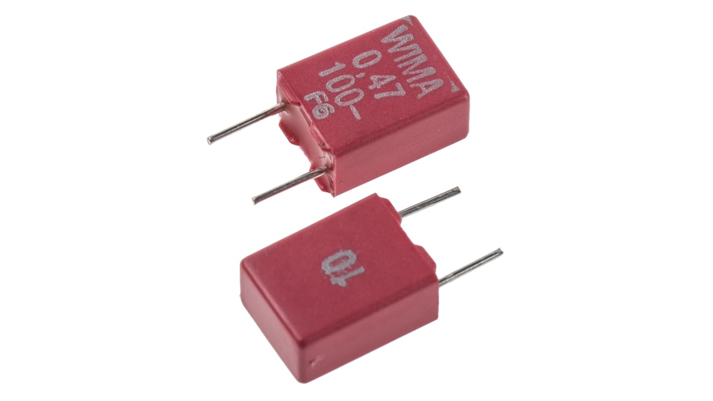 MKS2D034701E00KSSD | WIMA MKS2 Polyester Film Capacitor, 63 V ac, 100 V ...