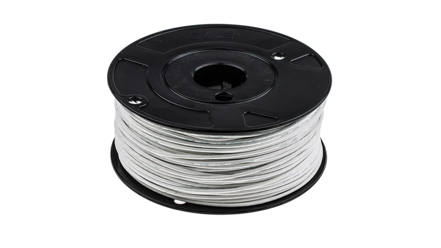 RS PRO White 3.3 mm² Hook Up Wire, 12 AWG, 37/0.32 mm, 100m, Polyamide ...