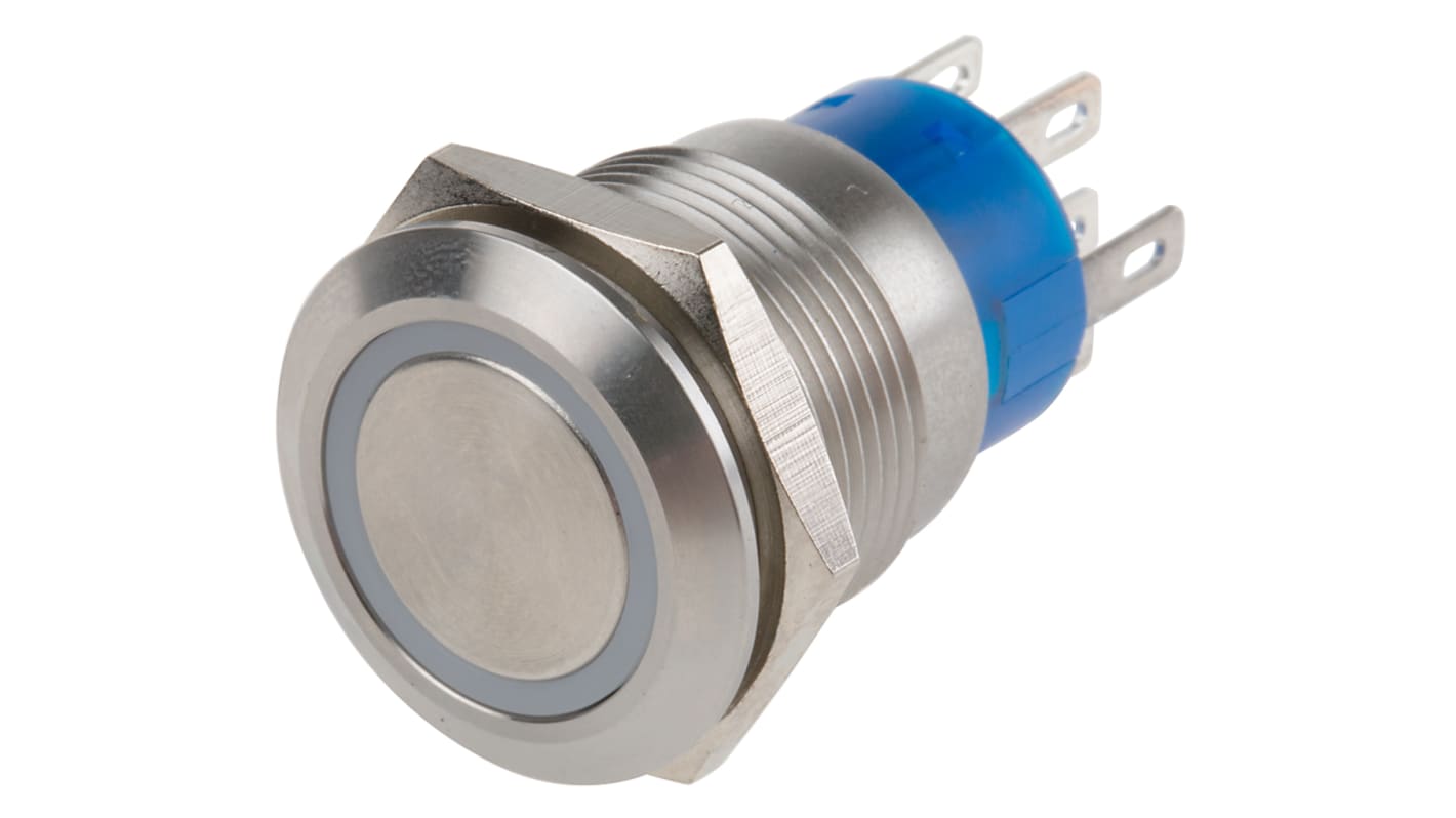 RS PRO Illuminated Push Button Switch, Latching, Panel Mount, 19.2mm ...