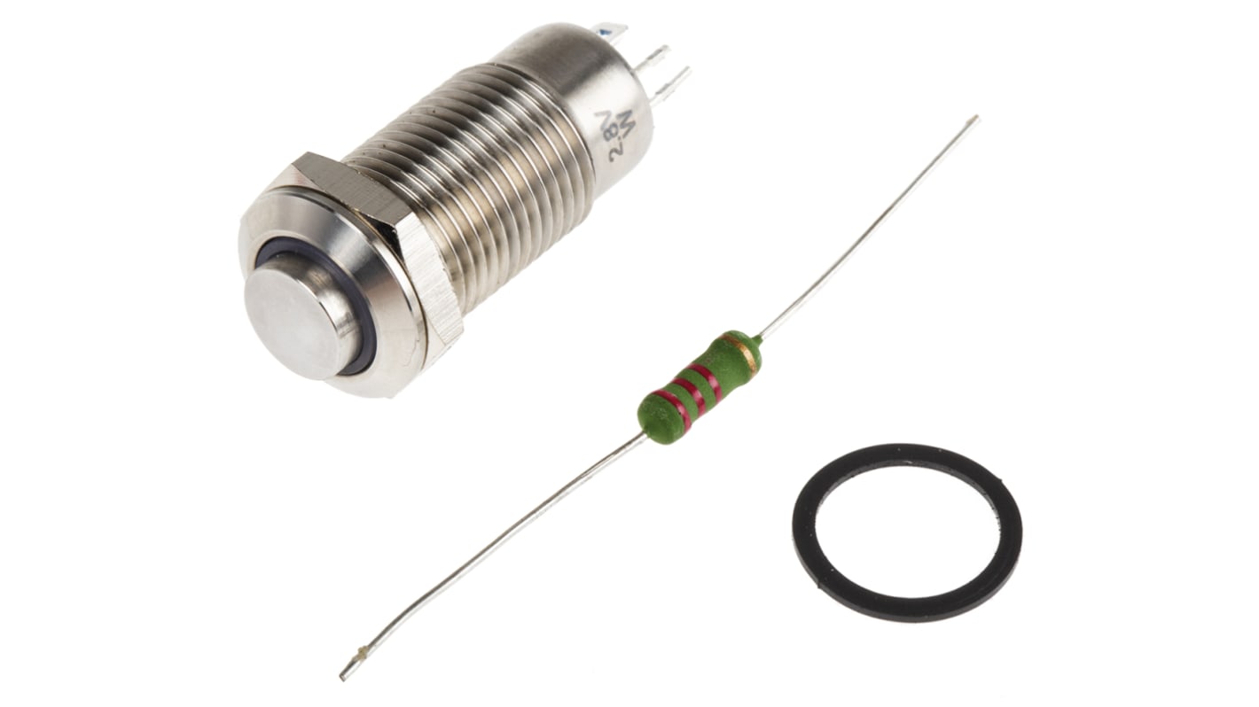 RS PRO Illuminated Push Button Switch, Latching, Panel Mount, 12mm ...