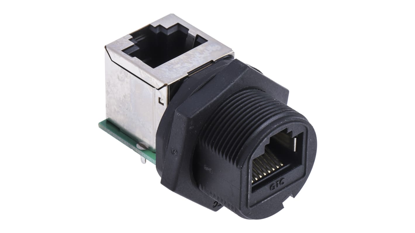 RS PRO RJ45 Female 90° Coupler, Cat5e, Shielded | RS