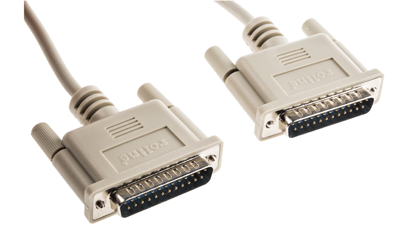 11.01.3560-25 | Roline Male 25 Pin D-sub to Male 25 Pin D-sub Serial ...