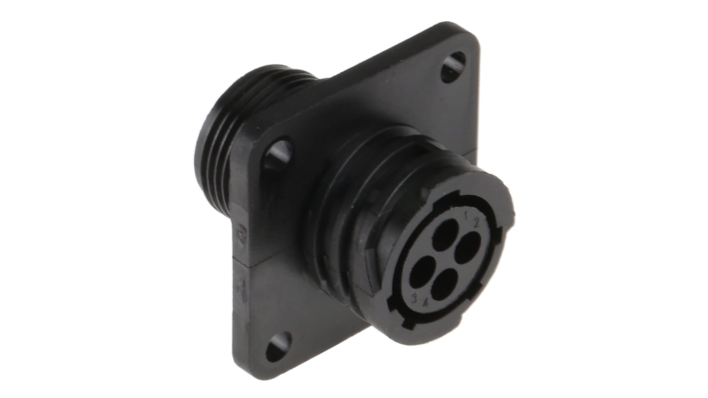 206430-1 | TE Connectivity Circular Connector, 4 Contacts, Panel Mount ...