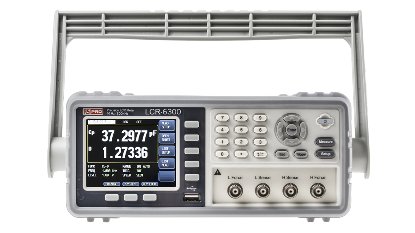 RS PRO LCR-6300 Bench LCR Meter 9.9mF, 99 MΩ, 9999H | RS