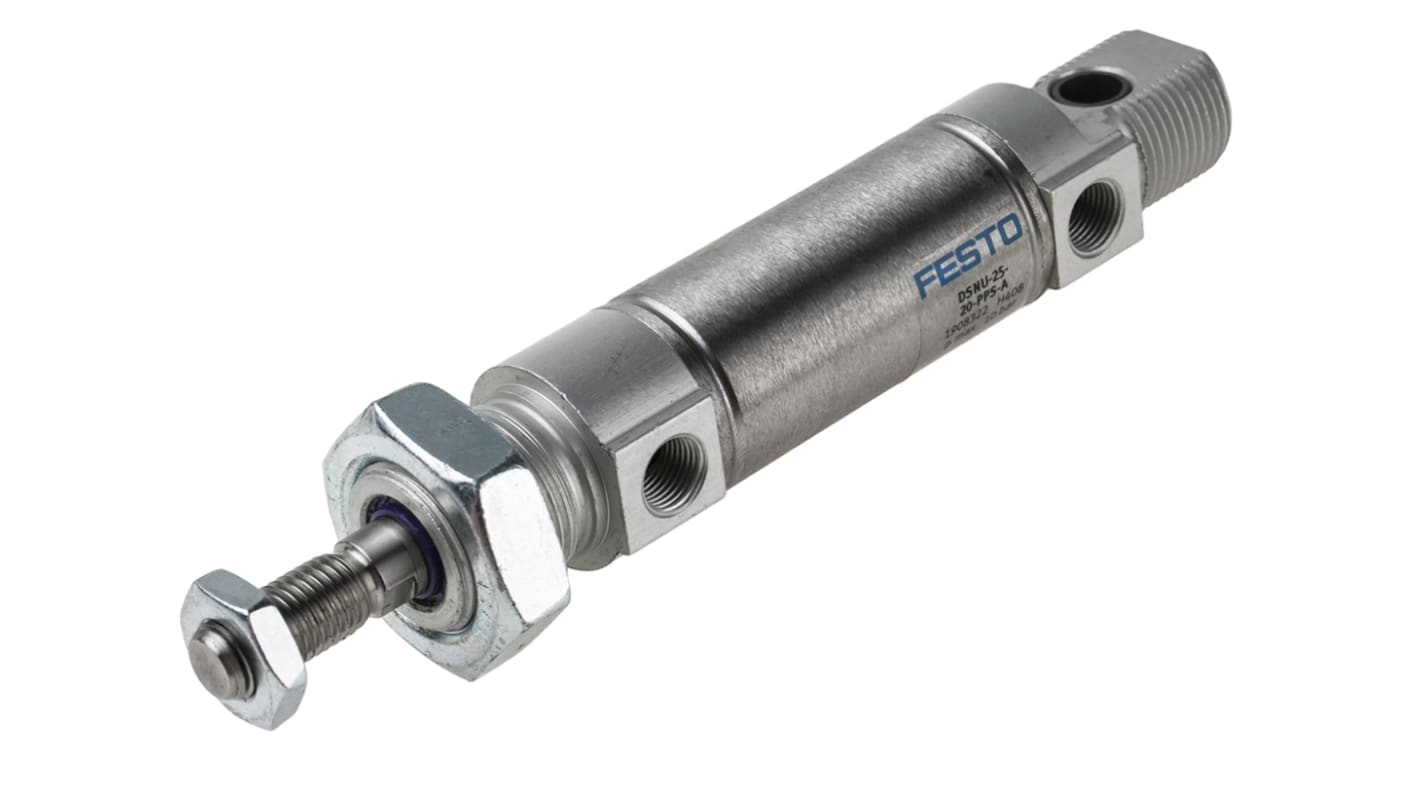 DSNU-25-20-PPS-A | Festo Pneumatic Cylinder - 1908322, 25mm Bore, 20mm Stroke, DSNU Series ...