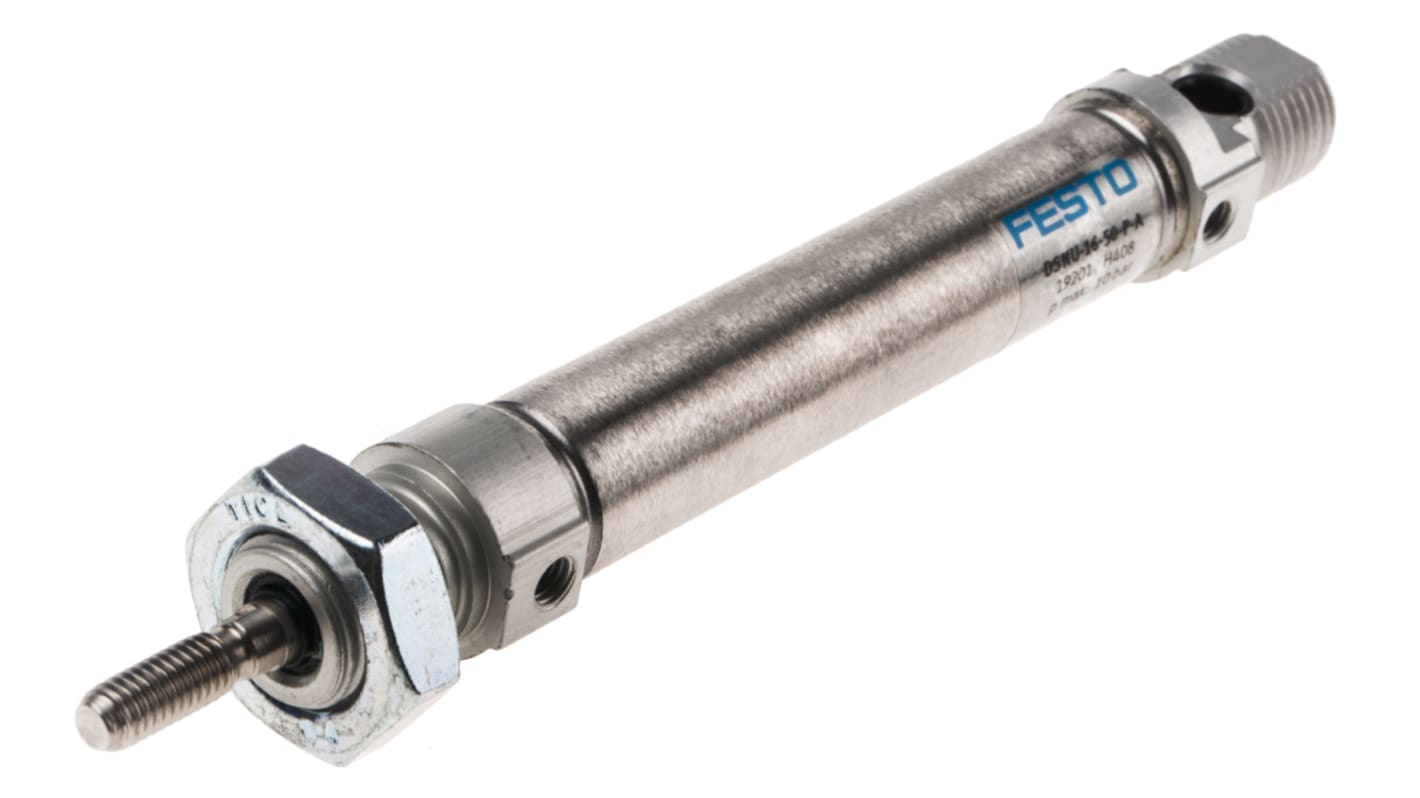DSNU-16-50-P-A | Festo Pneumatic Piston Rod Cylinder - 19201, 16mm Bore, 50mm Stroke, DSNU ...