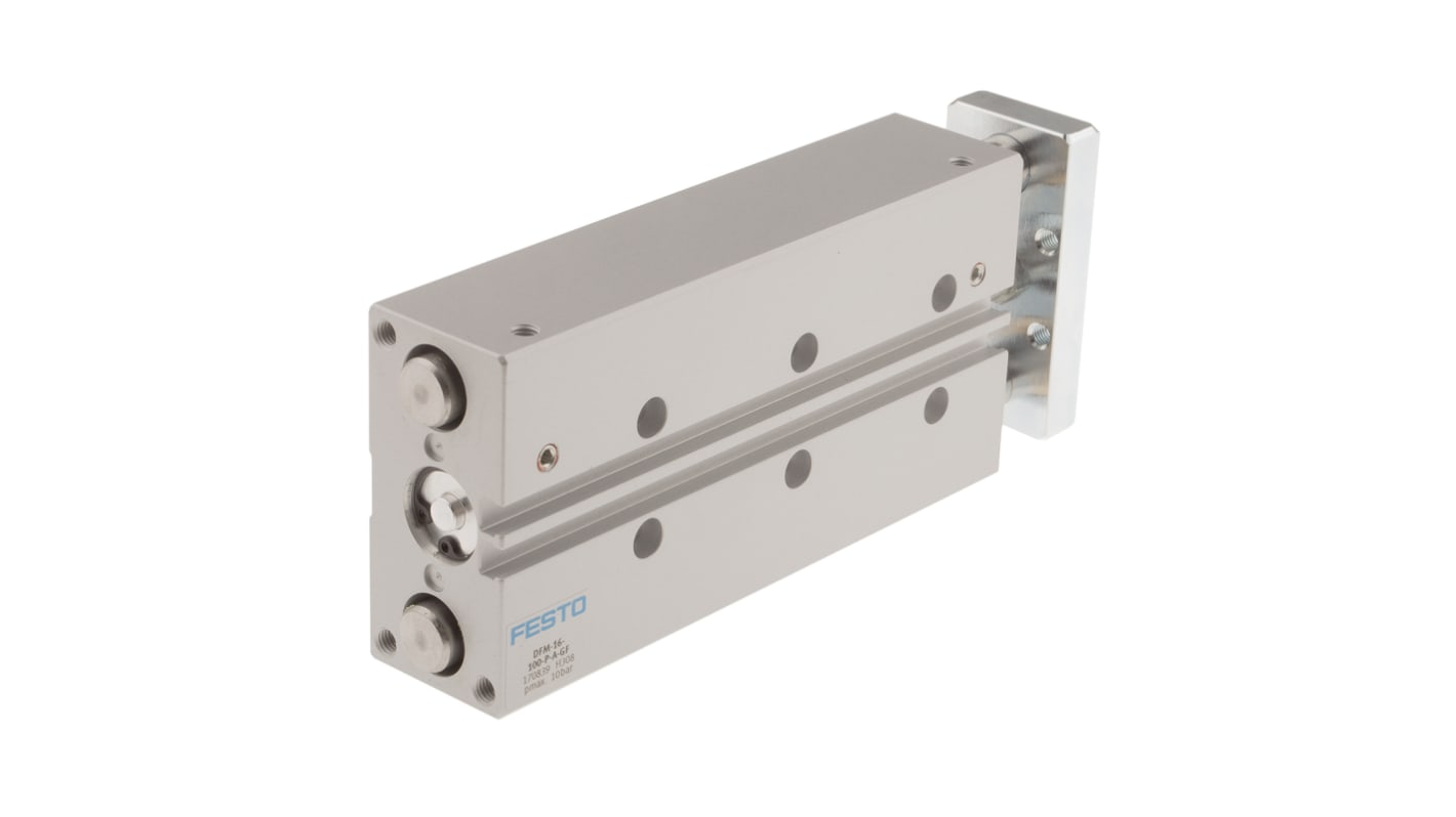 DFM-16-100-P-A-GF | Festo Pneumatic Guided Cylinder - 170839, 16mm Bore, 100mm Stroke, DFM ...