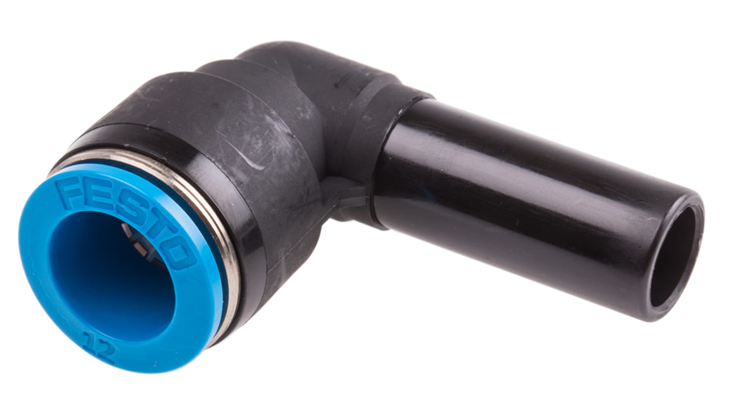 QSL-1/2-12 | Festo QS Series Elbow Threaded Adaptor, R 1/2 Male to Push In 12 mm, Threaded-to ...