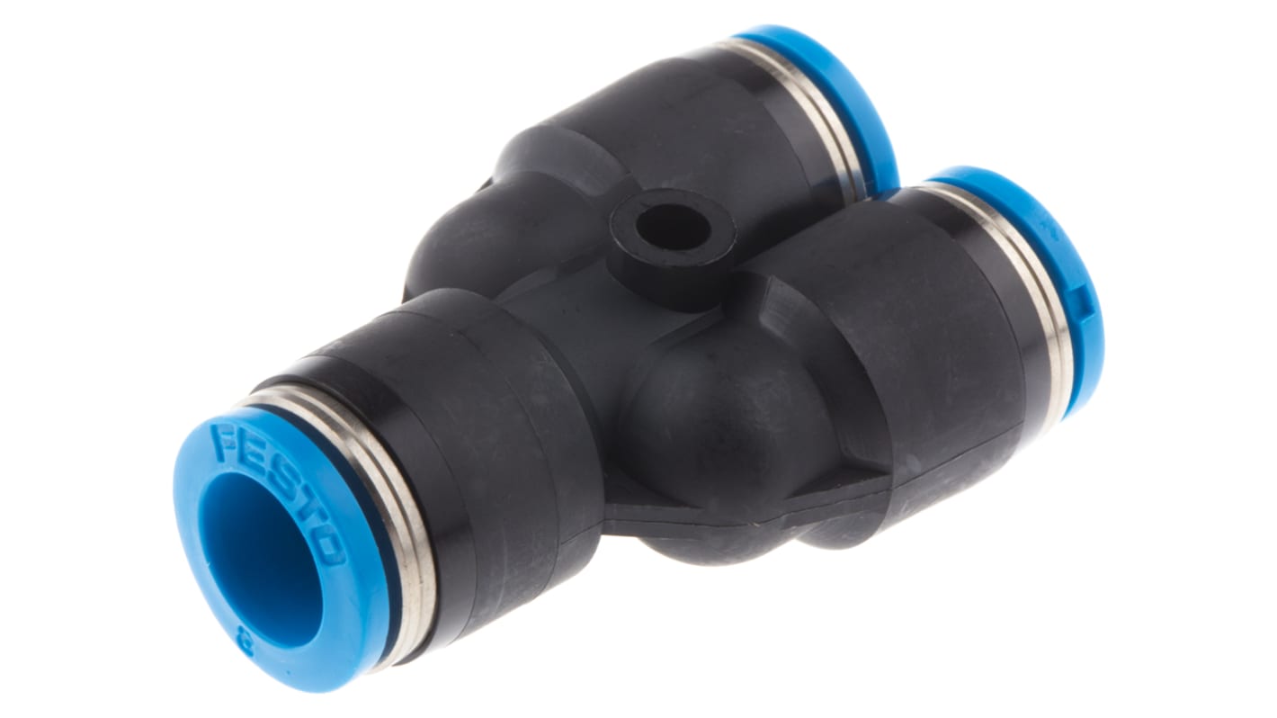 QSY-8 | Festo QSY Series Y Tube-to-Tube Adaptor, Push In 8 mm to Push ...