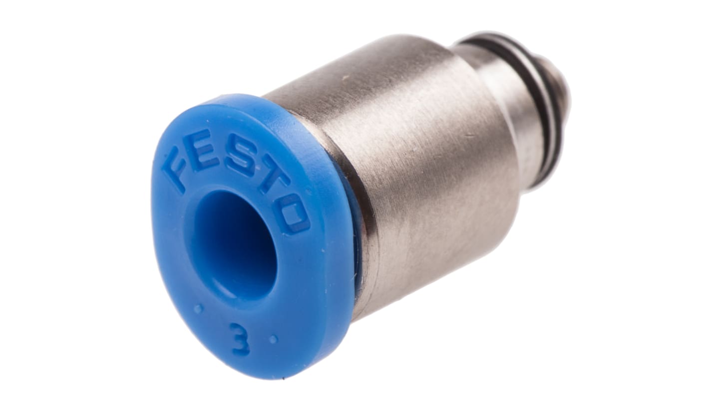 QSM-M3-3-I | Festo QS Series Straight Threaded Adaptor, M3 Male to Push ...