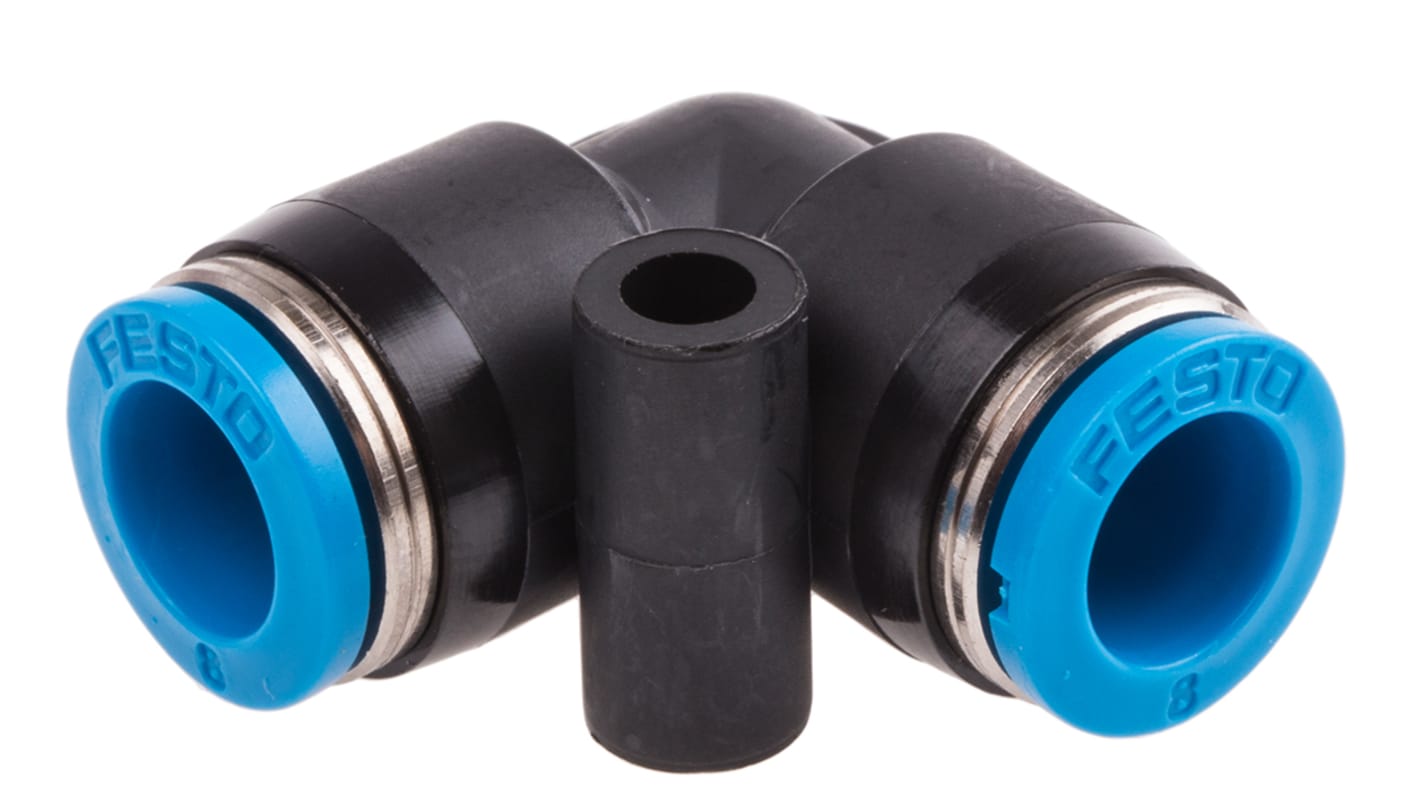 QSL-8 | Festo QSL Series Elbow Tube-toTube Adaptor, Push In 8 mm to ...