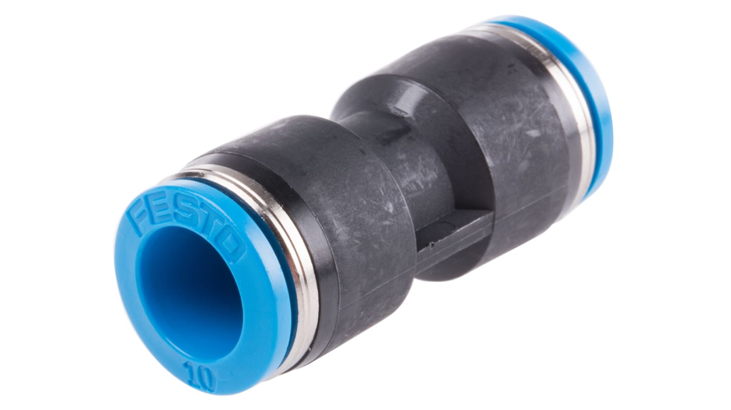 QS-10 | Festo QS Series Straight Tube-to-Tube Adaptor, Push In 10 mm to Push In 10 mm, Tube-to ...