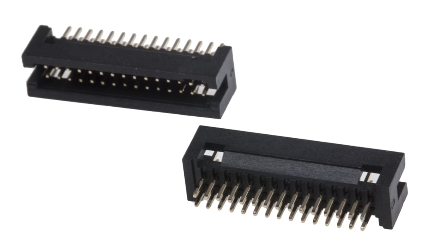 RS PRO Straight Through Hole PCB Header, 30 Contact(s), 1.27mm Pitch, 2 ...