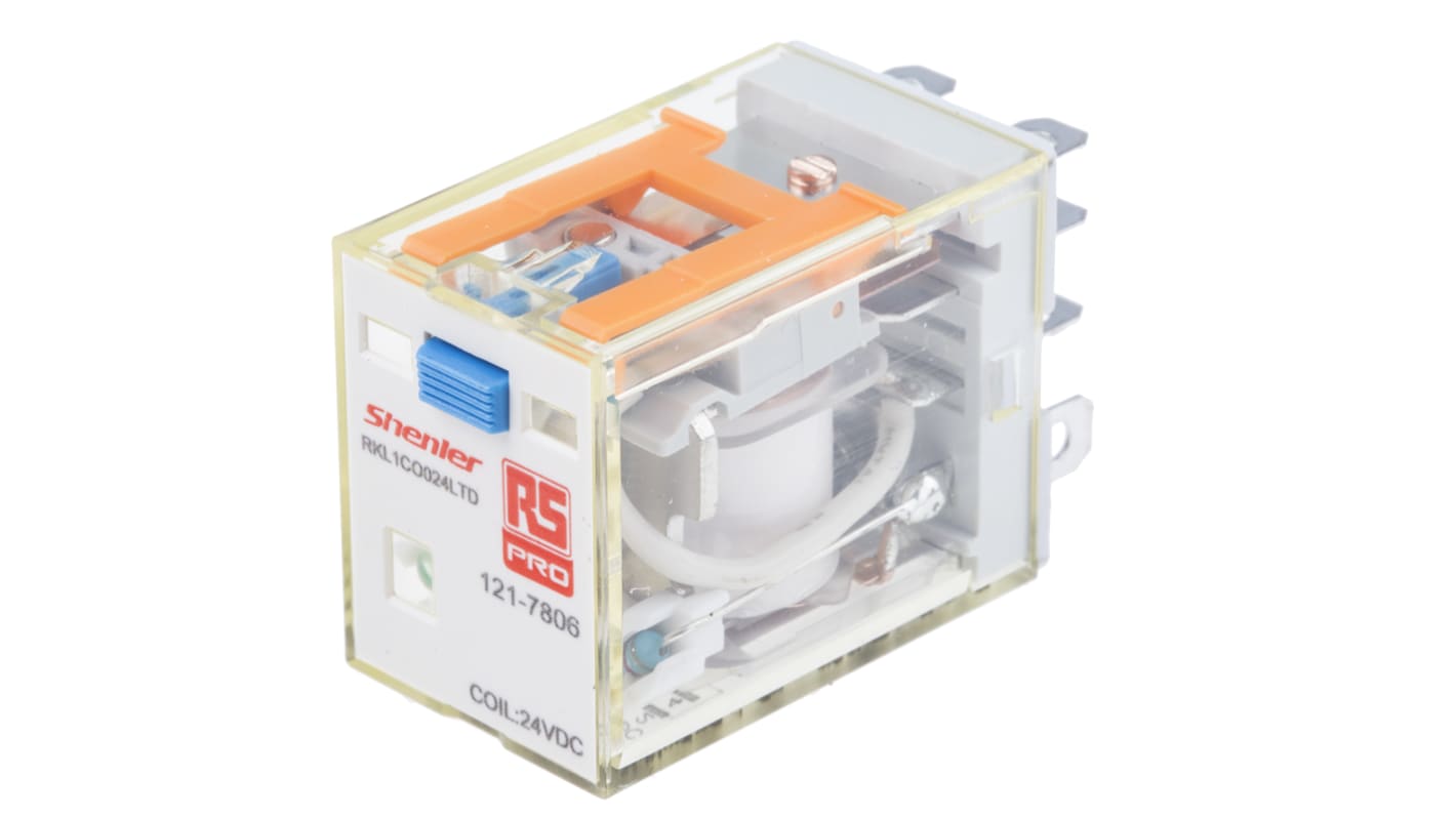 RS PRO Plug In Power Relay, 24V dc Coil, 16A Switching Current, SPDT | RS