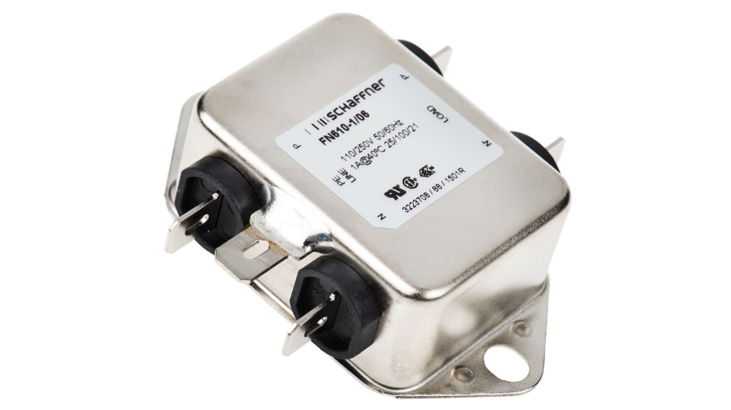 FN 610-1/06 | Schaffner, FN610 1A 250 V ac/dc DC to 400Hz, Chassis ...