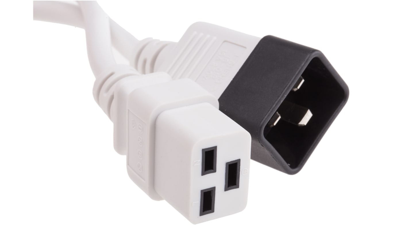 RS PRO IEC C19 Socket to IEC C20 Plug Power Cord, 2m | RS