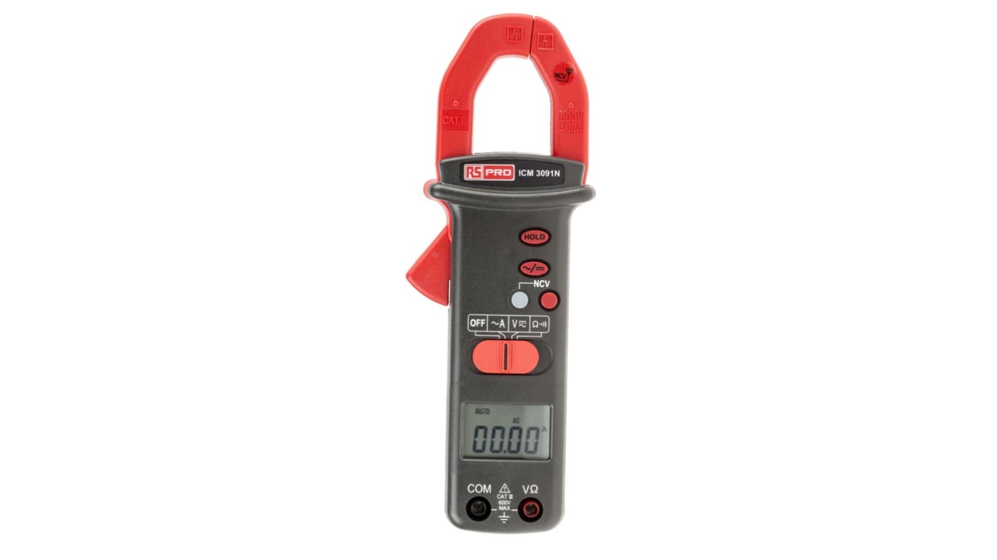RS PRO ICM3091N Clamp Meter, Max Current 400A ac With UKAS Calibration | RS