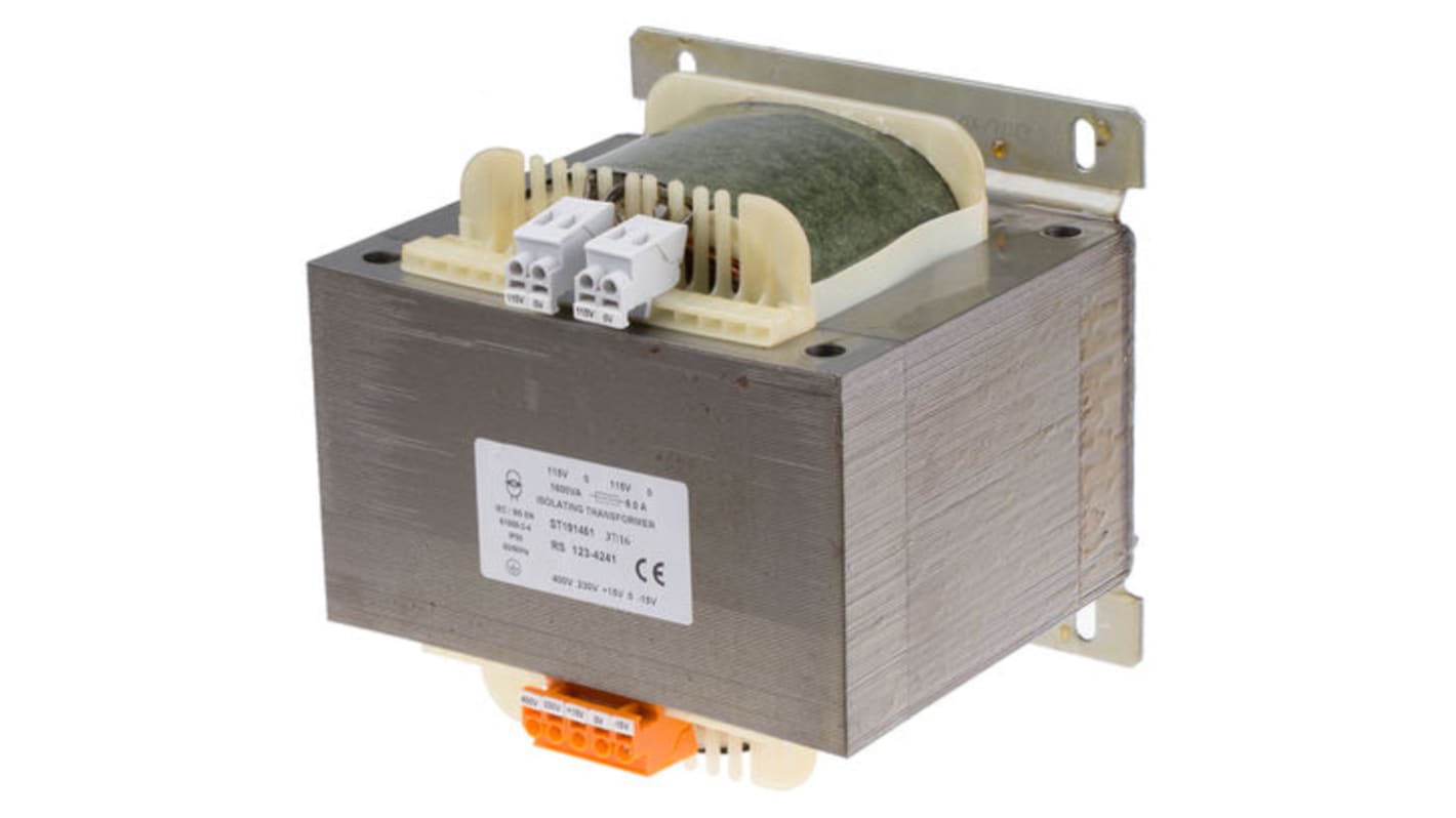 RS PRO 1.6kVA Chassis Mounting Transformer, 2 x 115V ac | RS
