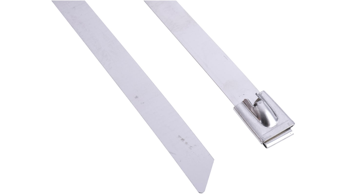 RS PRO Cable Tie, Roller Ball, 520mm x 12 mm, Steel Stainless Steel | RS