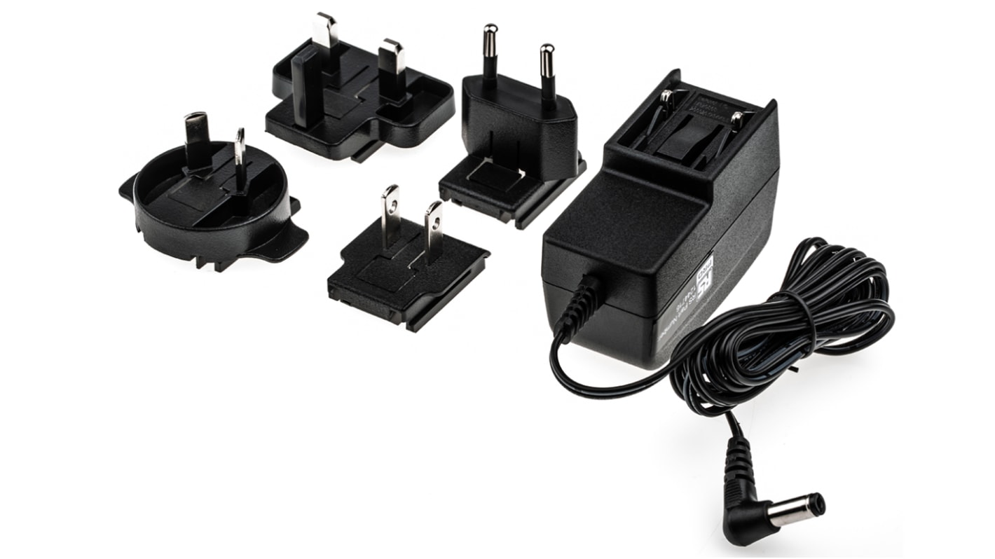 RS PRO 12W Plug-In AC/DC Adapter 12V dc Output, 1A Output | RS