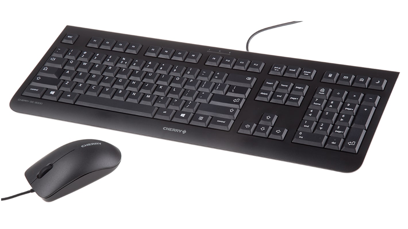 JD-0800EU-2 | Cherry DC 2000 Wired Keyboard and Mouse Set, QWERTY (US ...
