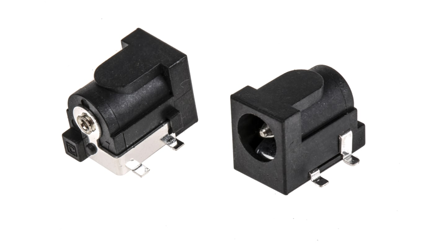 RS PRO DC Socket Rated At 2.0A, 12.0 V, PCB Mount, length 8.9mm, Nickel ...