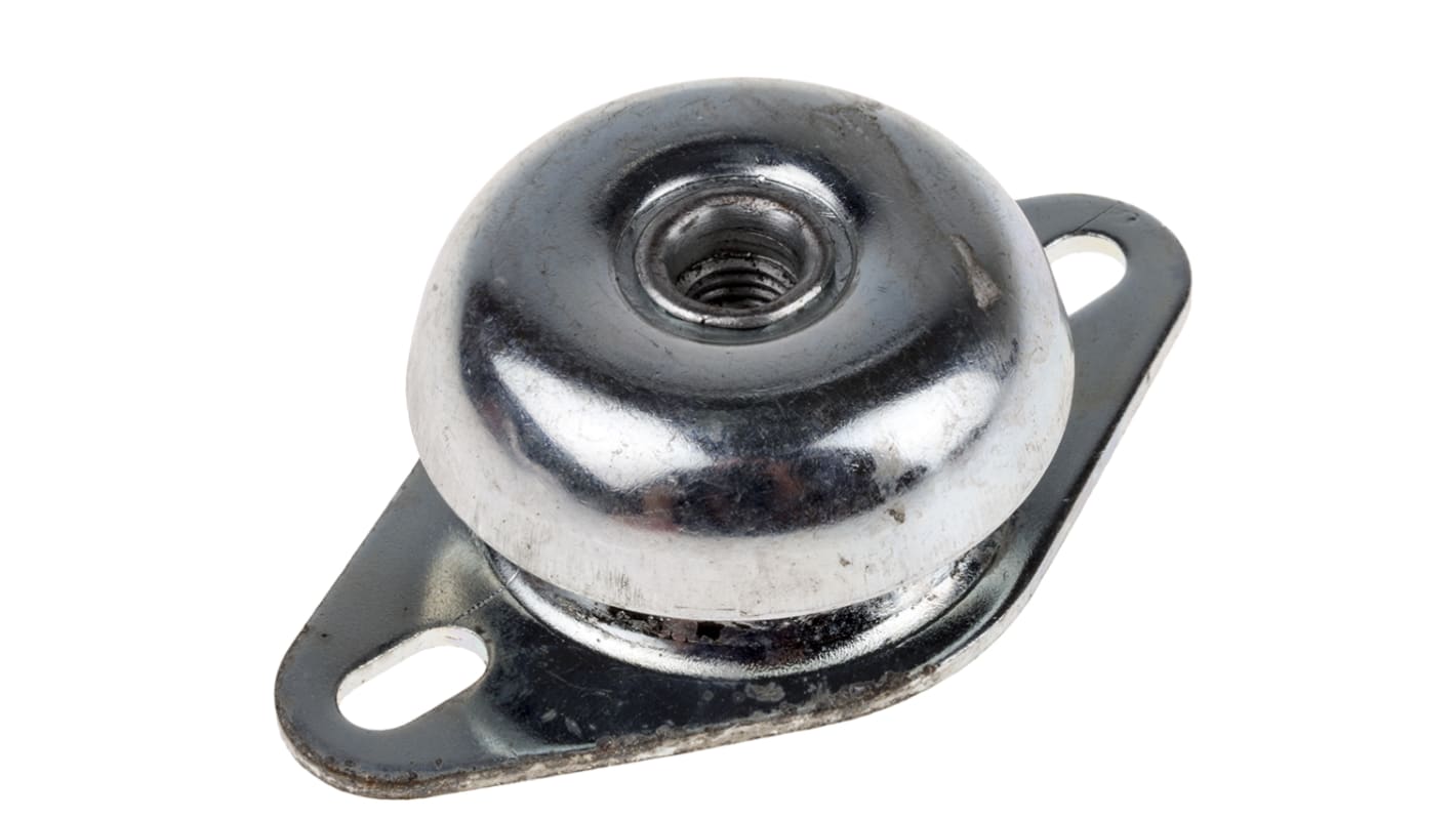 RS PRO Round M12 Anti Vibration Mount, Pedestal Mount with 124 ...