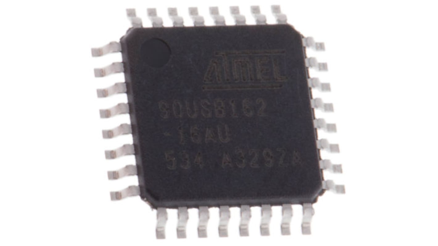 Microchip AT90USB162-16AU, 8bit AVR Microcontroller, AT90, 16MHz, 16 kB Flash, 32-Pin TQFP | RS