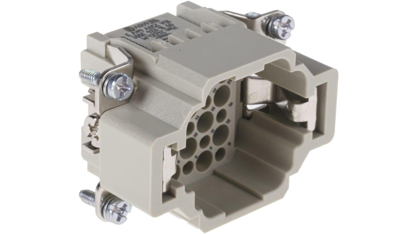 09160243001 | HARTING Heavy Duty Power Connector Module, 10A, Male, Han DD Series, 24 Contacts | RS