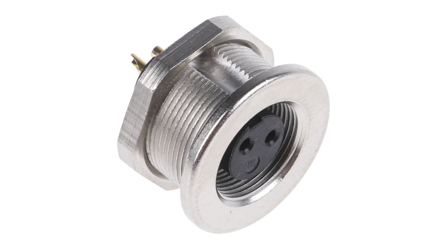 09-0404-00-02 | Binder Circular Connector, 2 Contacts, Panel Mount, M9 ...