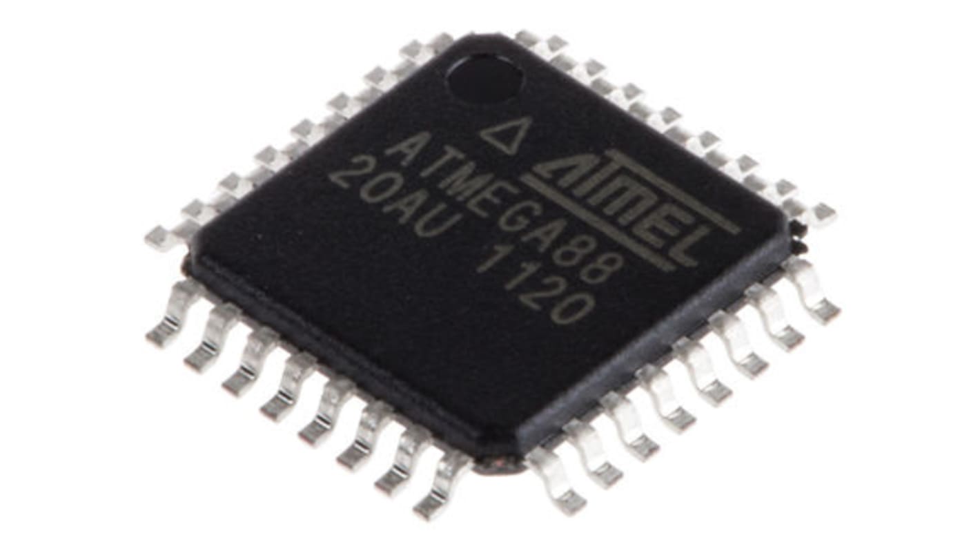 Microchip ATMEGA88-20AU, 8bit AVR Microcontroller, ATmega, 20MHz, 8 kB Flash, 32-Pin TQFP | RS