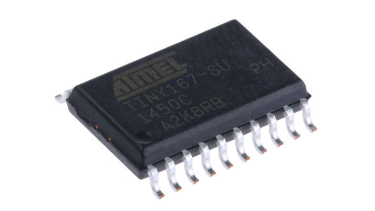 Microchip ATTINY167-SU, 8bit AVR Microcontroller, ATtiny167, 16MHz, 16 kB Flash, 20-Pin SOIC | RS