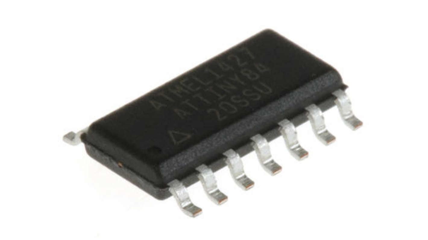 Microchip ATTINY84-20SSU, 8bit AVR Microcontroller, ATtiny84, 20MHz, 8 kB Flash, 14-Pin SOIC | RS
