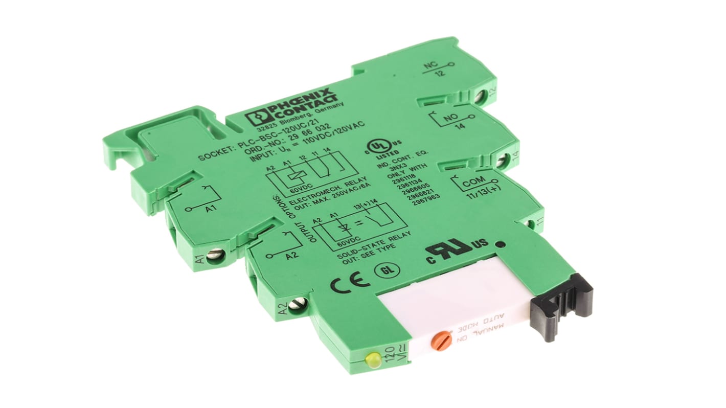 2909651 | Phoenix Contact PLC-RSC-120UC/21/MS Series Interface Relay ...