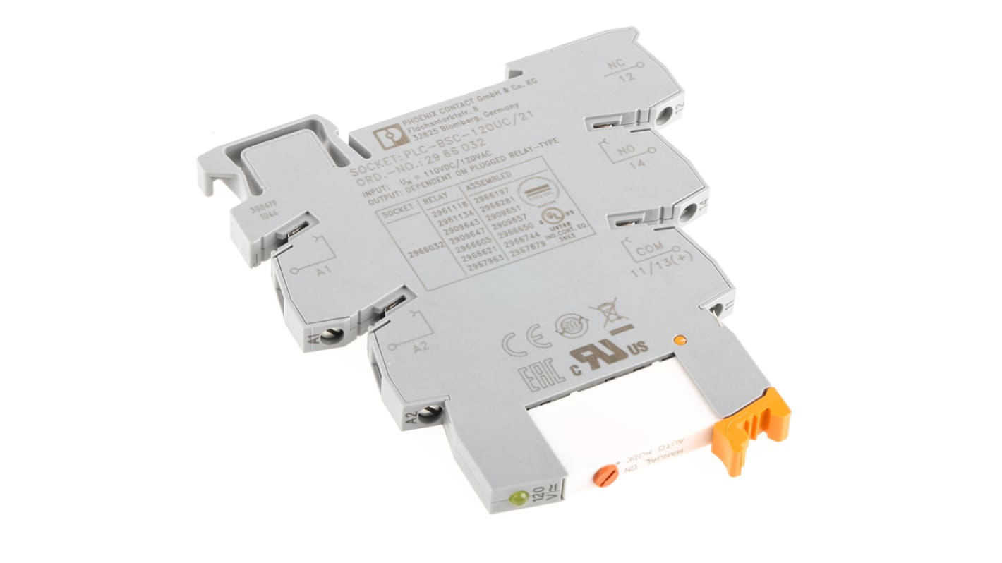 2909657 | Phoenix Contact PLC-RSC-120UC/21AU/MS Series Interface Relay ...