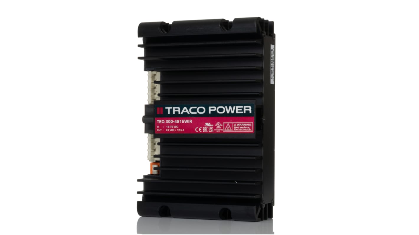TEQ 300-4815WIR | TRACOPOWER TEQ 300WIR DC-DC Converter, 24V dc/ 12.5A Output, 18 → 75 V dc ...